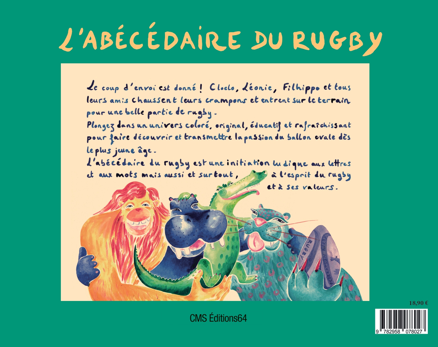 L'abécédaire du rugby. Livre illustré sur le rugby et destiné aux enfants